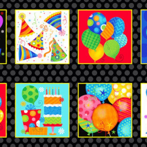 Happy Birthday Banner Fabric - Etsy