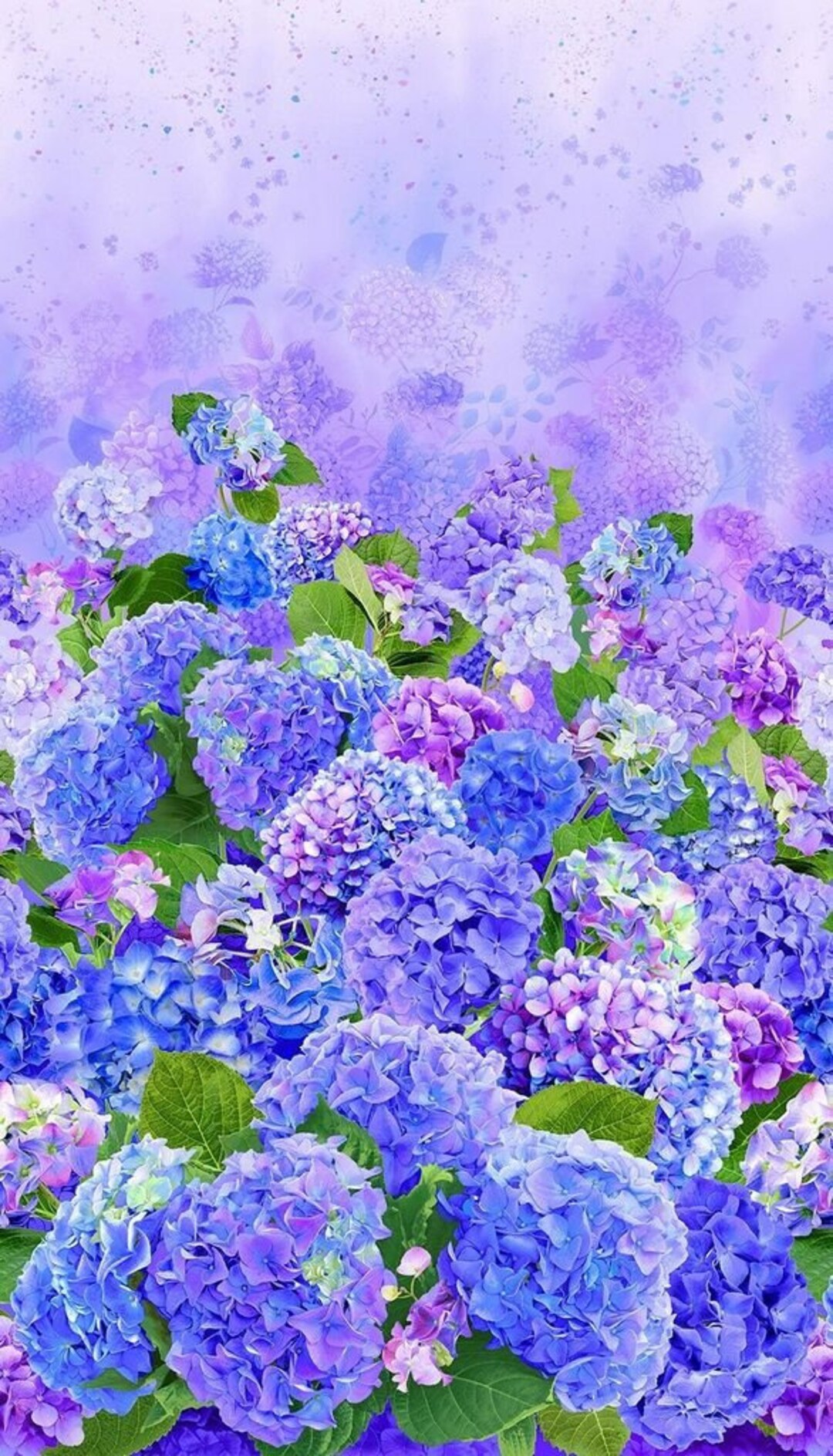 Hydrangea Bliss 24" Panel / Hydrangea Garden Quilt Panel Floral Quilt ...