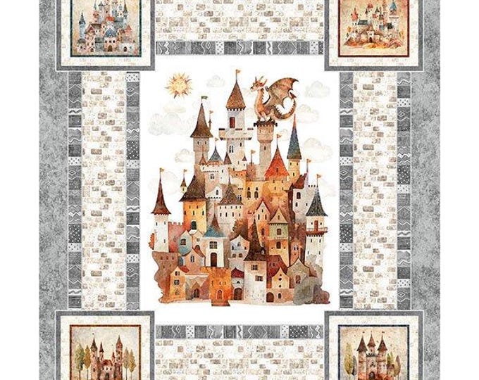 Dragon Dreams, Dragon and Castle 36" Panel Quilt Panel by QT Fabrics ...