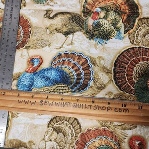 Wild Turkey Allover Fabric by the Yard / Turkeys Fabric Harvest ...
