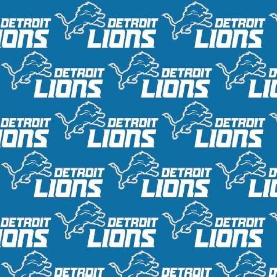 NFL Detroit Lions Fabric / Licensed NFL Cotton Fabric From Fabric ...