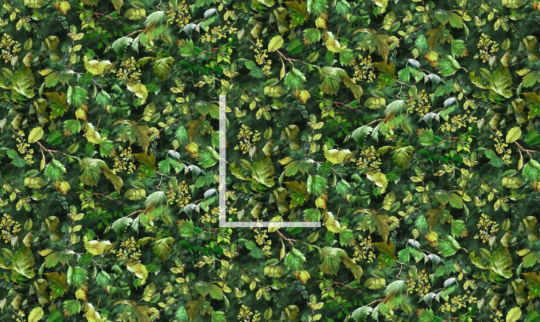 Leaves Leaf Fabric / Dark Forest Green Leaves Fabric Timeless Treasures ...