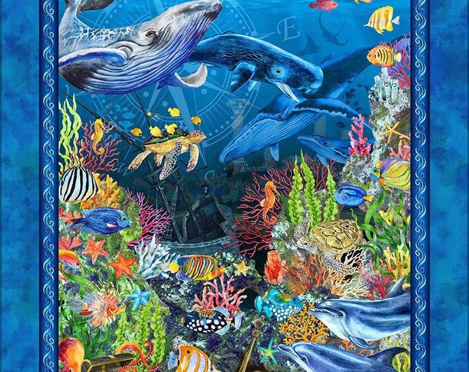 In the Beginning Calypso II Quilt Fabric Panel by Jason Yenter 36" X 44 ...