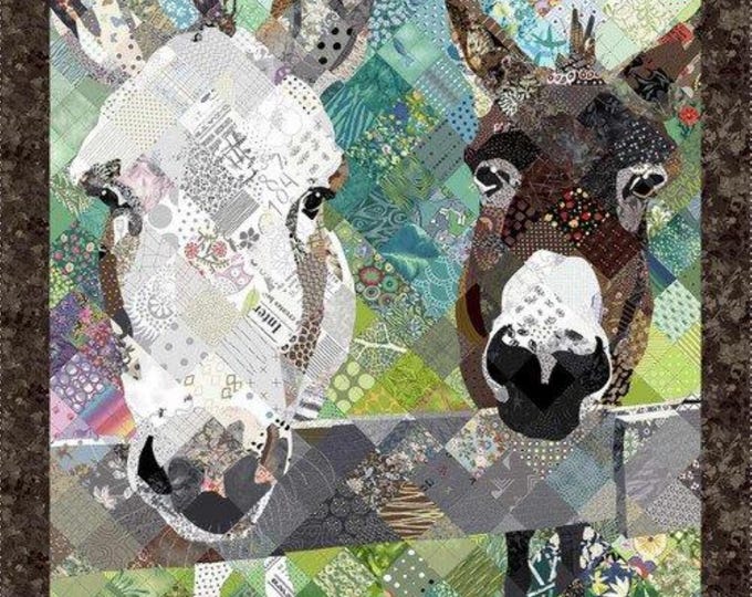 Donkey Fabric Panel, Happy Donkeys at Fence Post Fabric Panel Quilt ...
