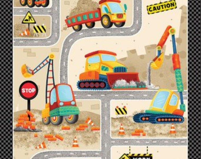 Construction Trucks Fabric Panel / Construction Trucks 24" Panel ...