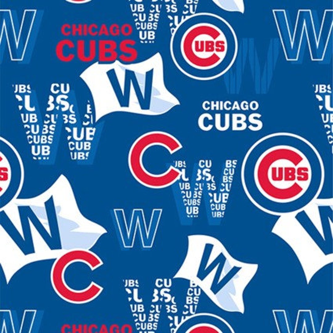 Chicago Cubs MLB Fabric / Major League Baseball Fabric by Fabric ...