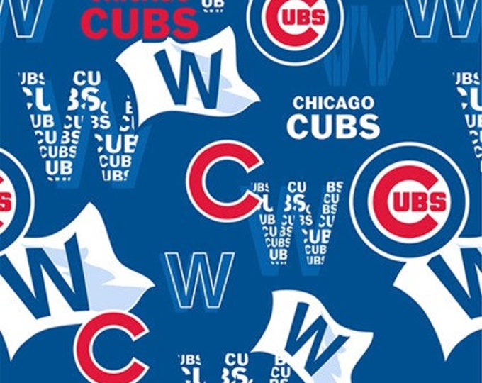 Chicago Cubs MLB Fabric / Major League Baseball Fabric by Fabric ...