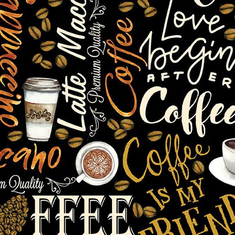 Coffee Fabric - Etsy