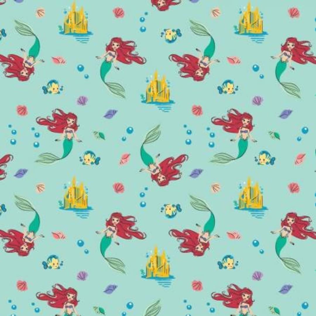 Ariel - the Little Mermaid / Disney Heart of a Princess Ariel Fabric by ...