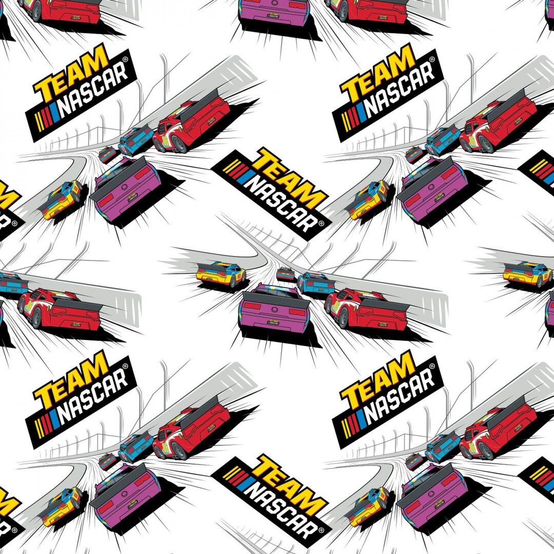 Nascar Racing Fabric / Team Nascar Tracks Fabric / NASCAR Race Car ...