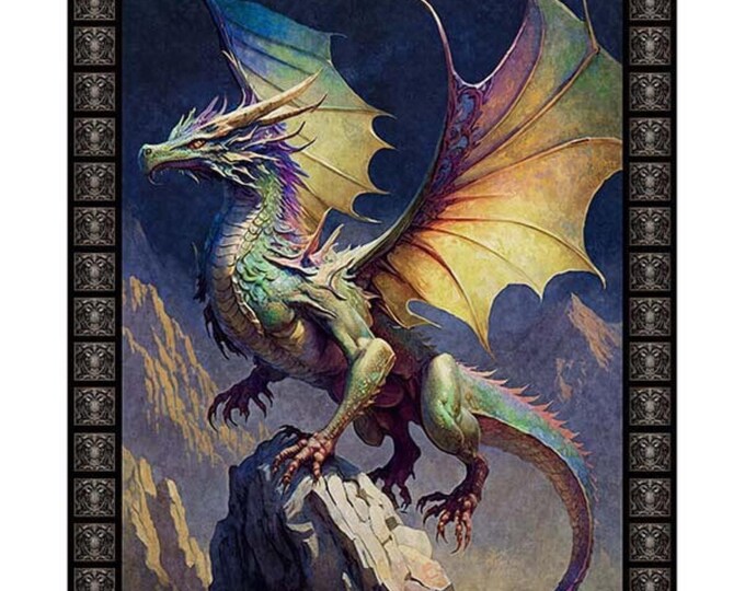Dragon Fyre Quilt Panel by Quilting Treasures Fabrics / Flying Dragon ...