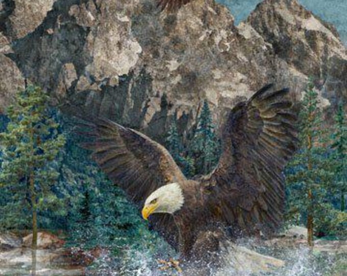 Eagle Fabric Panel / Flying Eagles American Wild Americana Eagle Panel ...