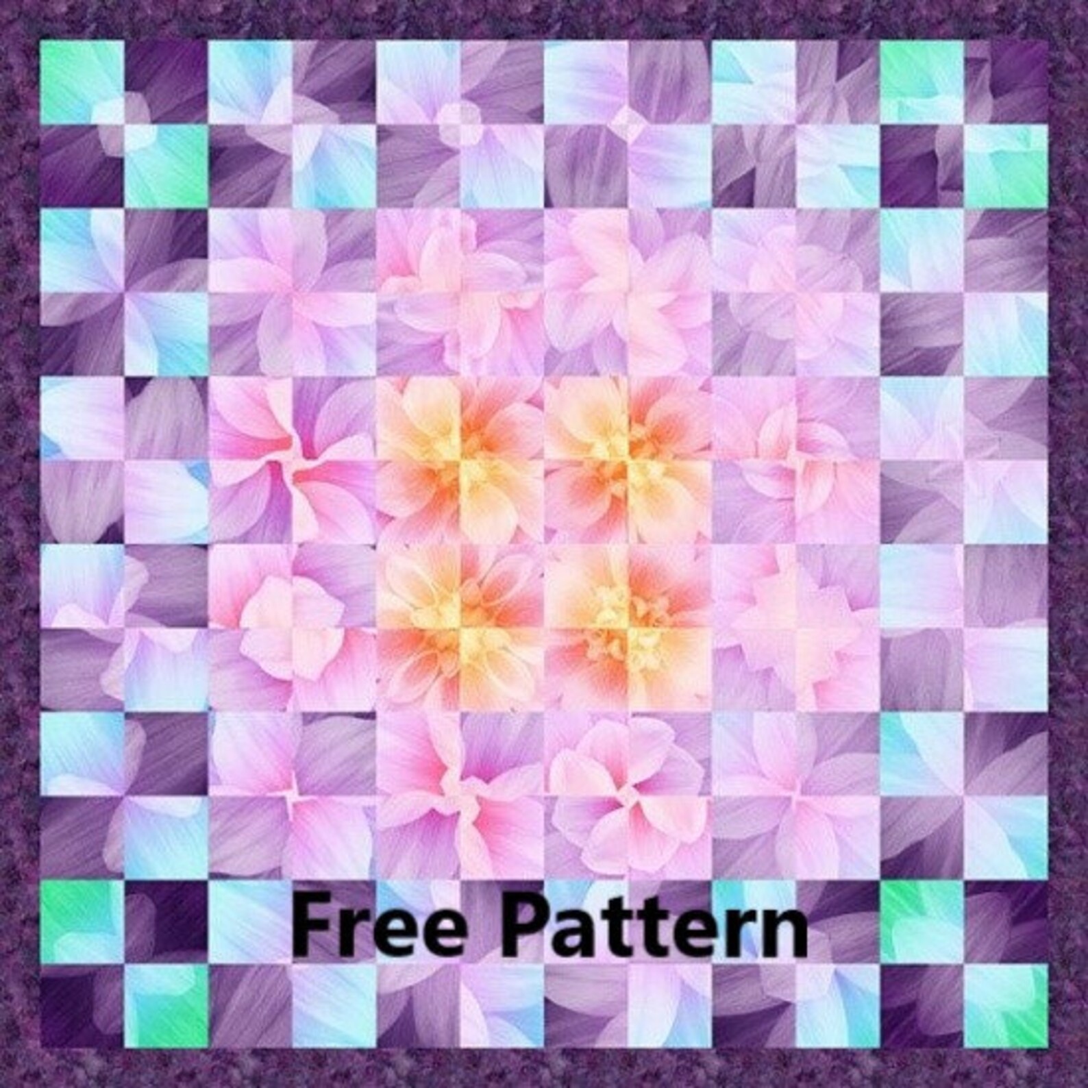 Dream Big Fabric Panel / Floral Quilt Panel Opal / Hoffman Dream Big ...