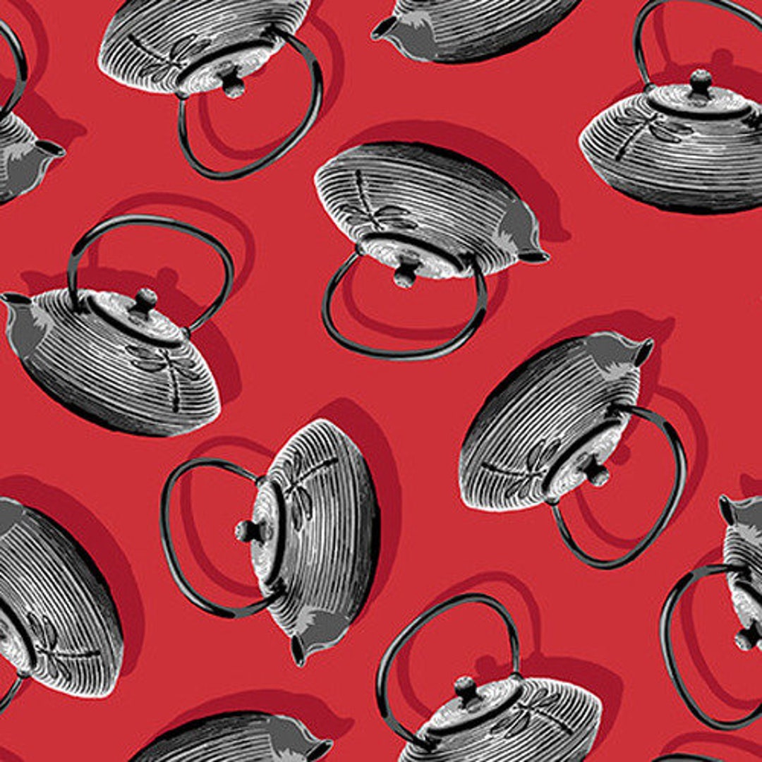 Sushi Fabric by the Yard / Food Fabric / Soho Sushi Japanese Teapots on ...