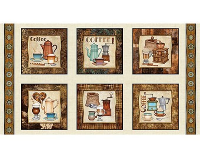 Barista Coffee 24" Block Panel by QT Fabrics Cooking Panel / Coffee ...