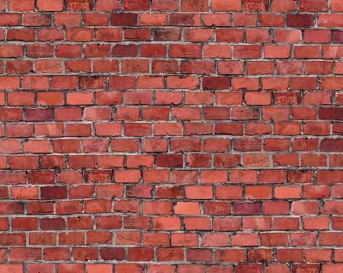 Bricks Landscape Fabric / Stone Bricks Fabric / Landscapes by Hoffman ...