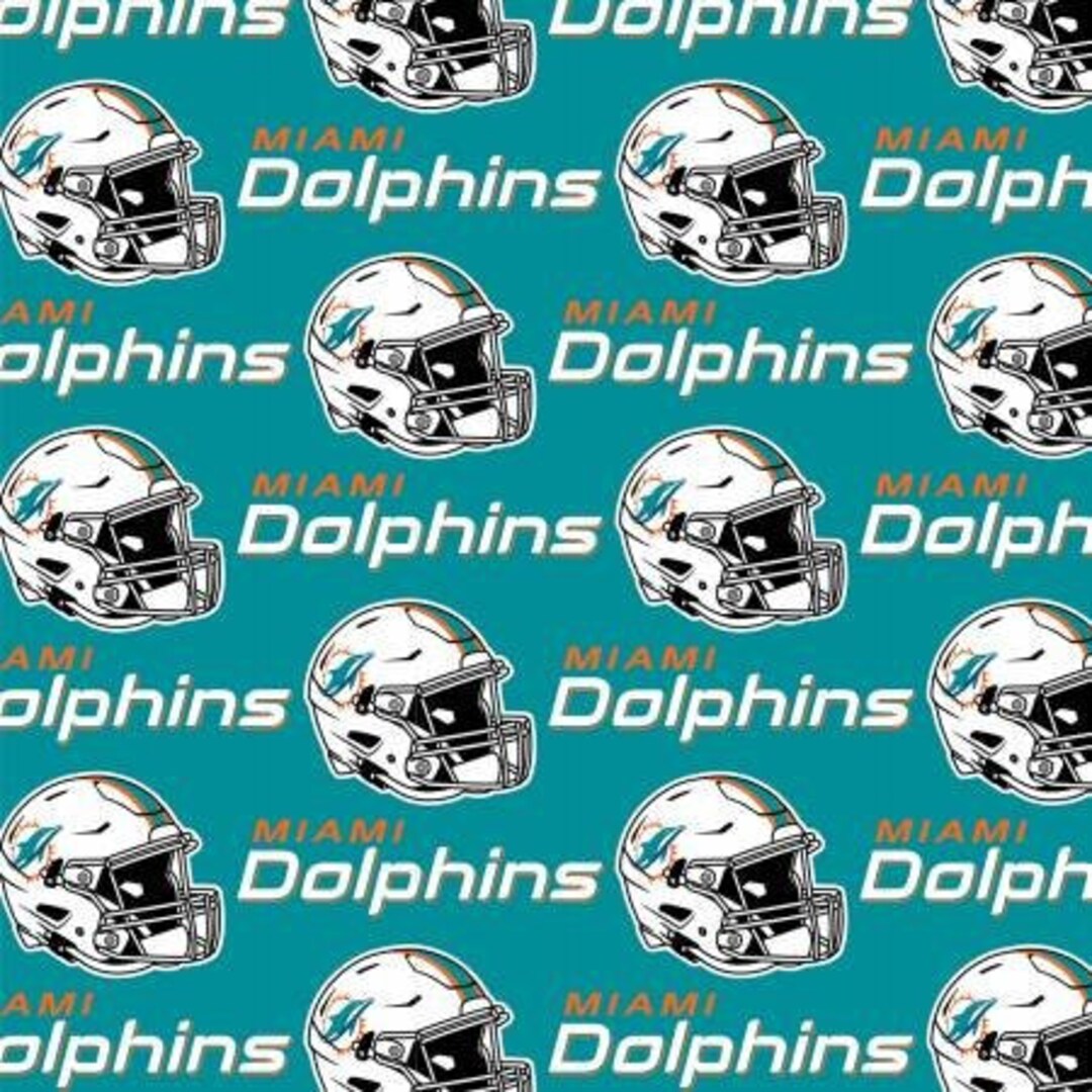 NFL Miami Dolphins Fabric / Licensed NFL Fabric From Fabric Traditions ...