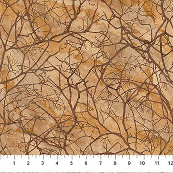 Windswept Stonehenge Tree Branches Medium Tan Fabric by - Etsy
