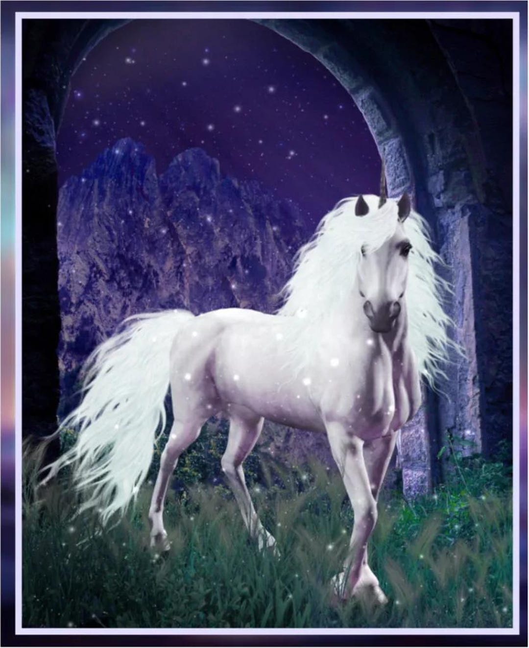 Unicorn Fabric Panel / Unicorn Quilt Panel / Unicorn 36" Panel on ...