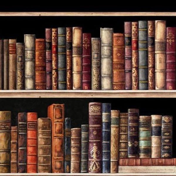 Library Book Fabric - Etsy