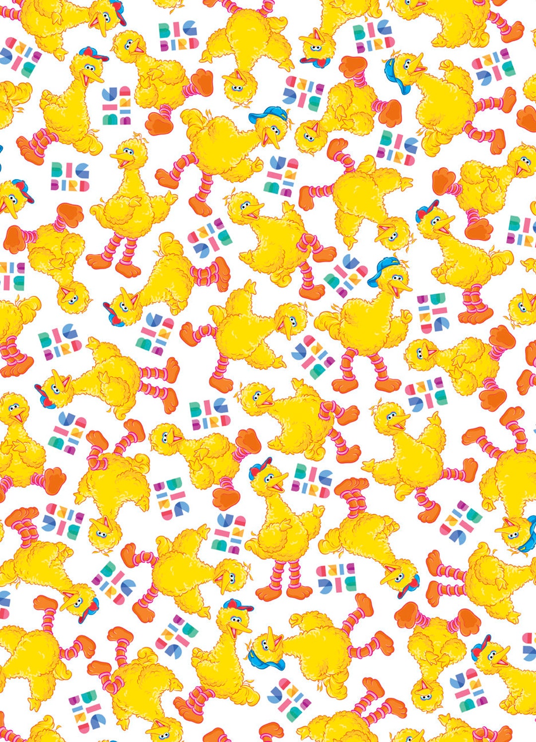 Sesame Street Fabric / Sesame Street Big Bird Fabric by QT Fabrics ...