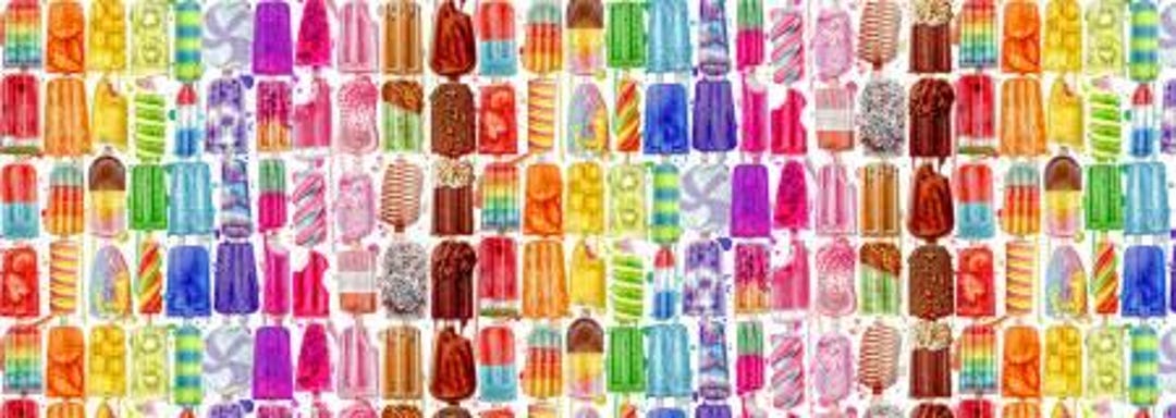 Sweet Tooth Popsicles Fabric by the Yard by Robert Kaufman, Fat ...