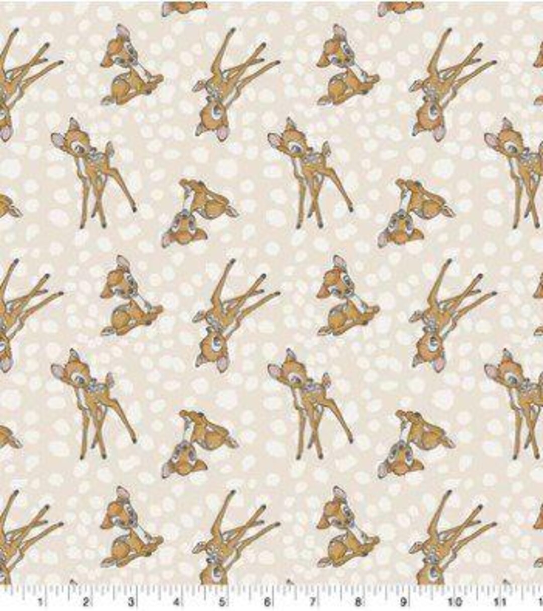 Bambi Fabric by the Yard / Bambi on Polka Dot Licensed Disney by ...