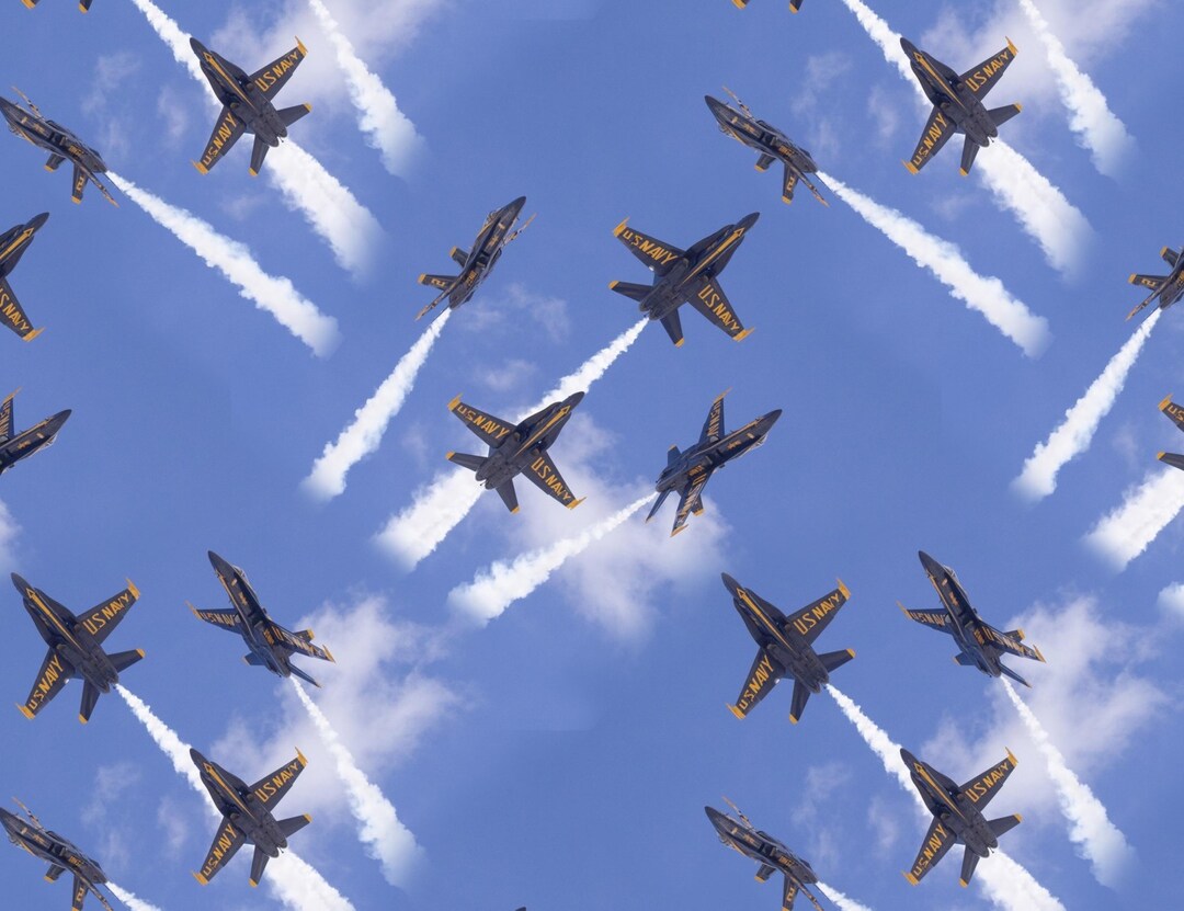 Blue Angels Navy Fighter Jets Flying by David Textiles / Military ...