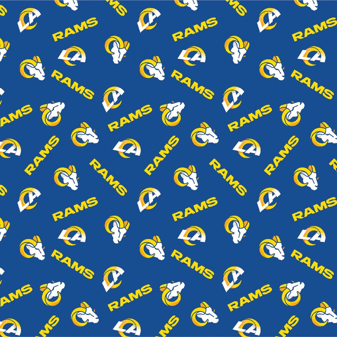 NFL Los Angeles Rams Fabric / Licensed NFL Cotton Fabric From Fabric ...