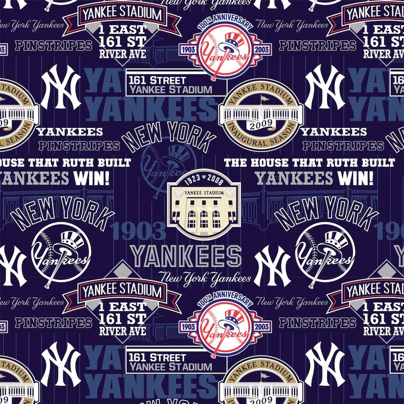 NY Yankees Stadium MLB Fabric / Major League Baseball Fabric Licensed ...