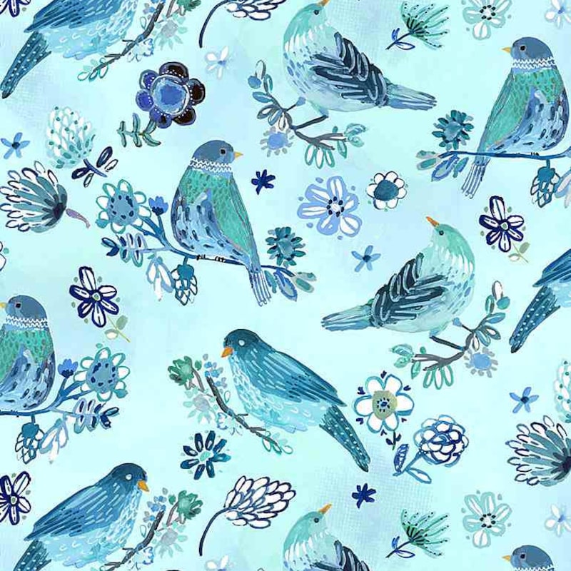 Bluebird Fabric - Etsy