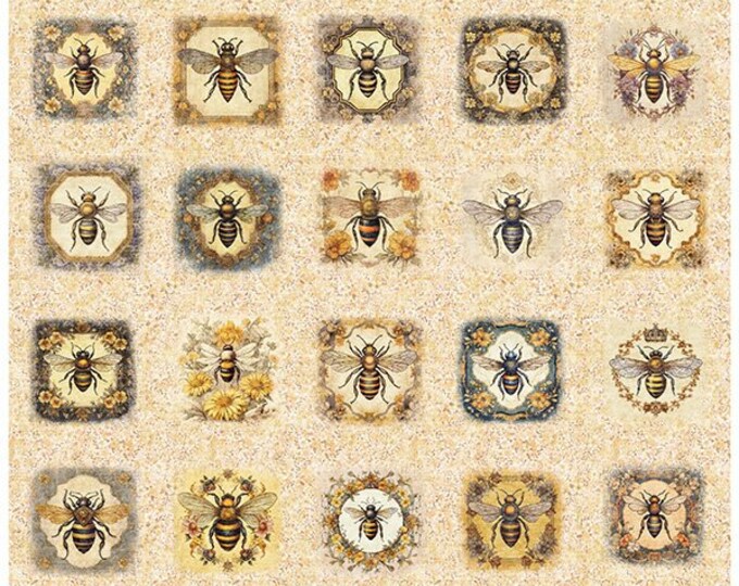 Bee Picture Patch Panel Queen Bee by Quilting Treasures 36″ Quilt ...