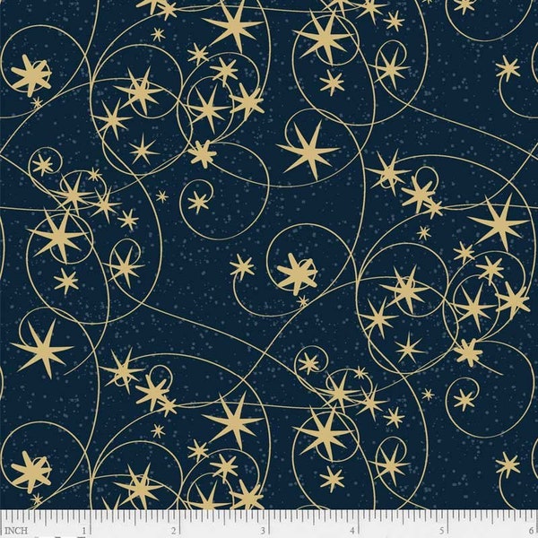 Navy and Gold Fabric - Etsy
