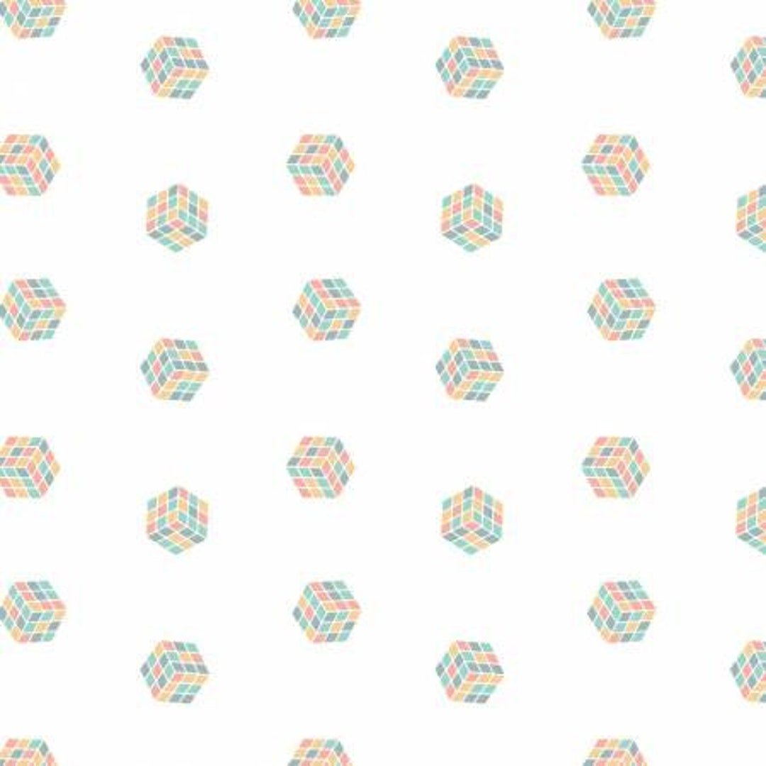Rubik's Cube Fabric by the Yard by Camelot Fabric / Mini - Etsy