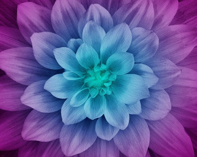 Aurora Dream Big Fabric Panel / Aurora Flower Quilt Panel / Hoffman ...
