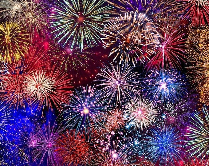 Lady Liberty Fireworks Fabric by Timeless Treasures / Summer Fabric ...