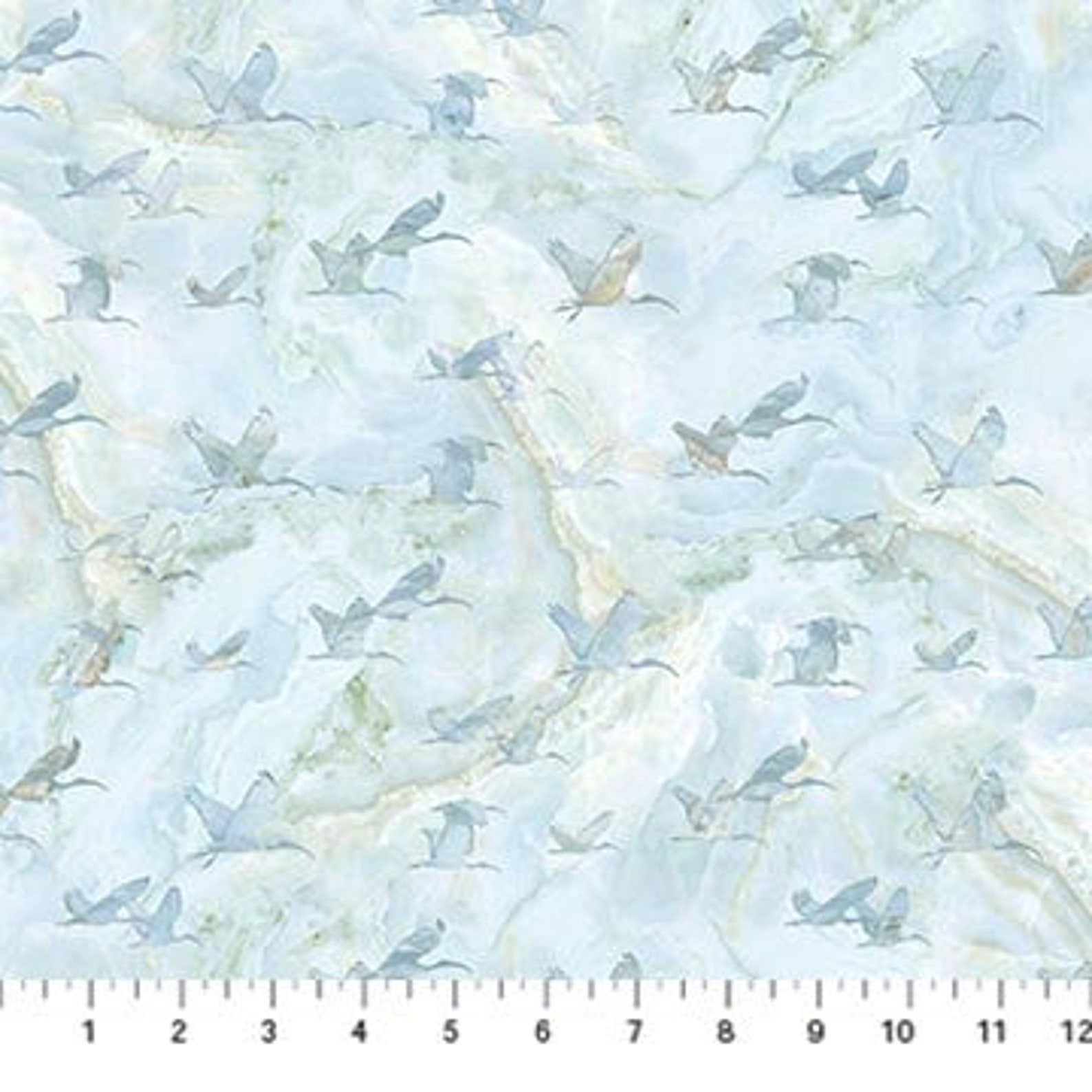 Seagull Fabric / Geese Fabric / New Dawn by Northcott Flying - Etsy