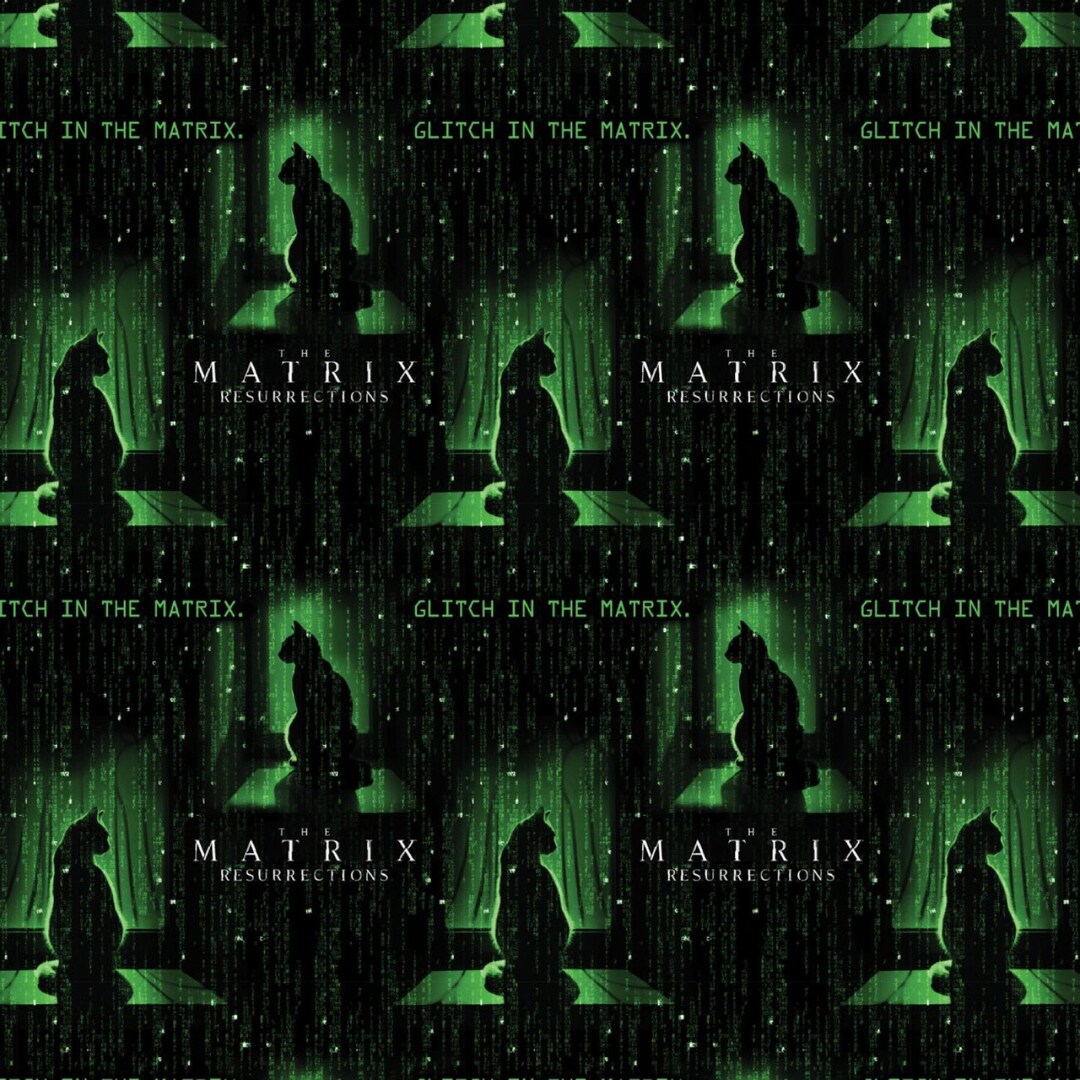 The Matrix Cat Fabric / the Matrix Licensed Fabric by Camelot Yardage ...