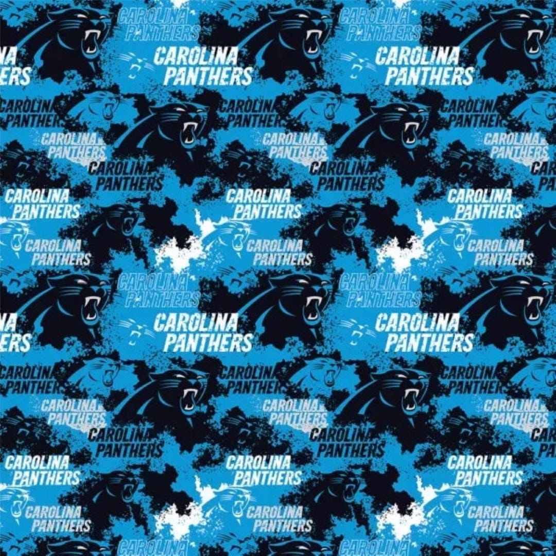 NFL Carolina Panthers Fabric / Licensed NFL Cotton Fabric From Fabric ...