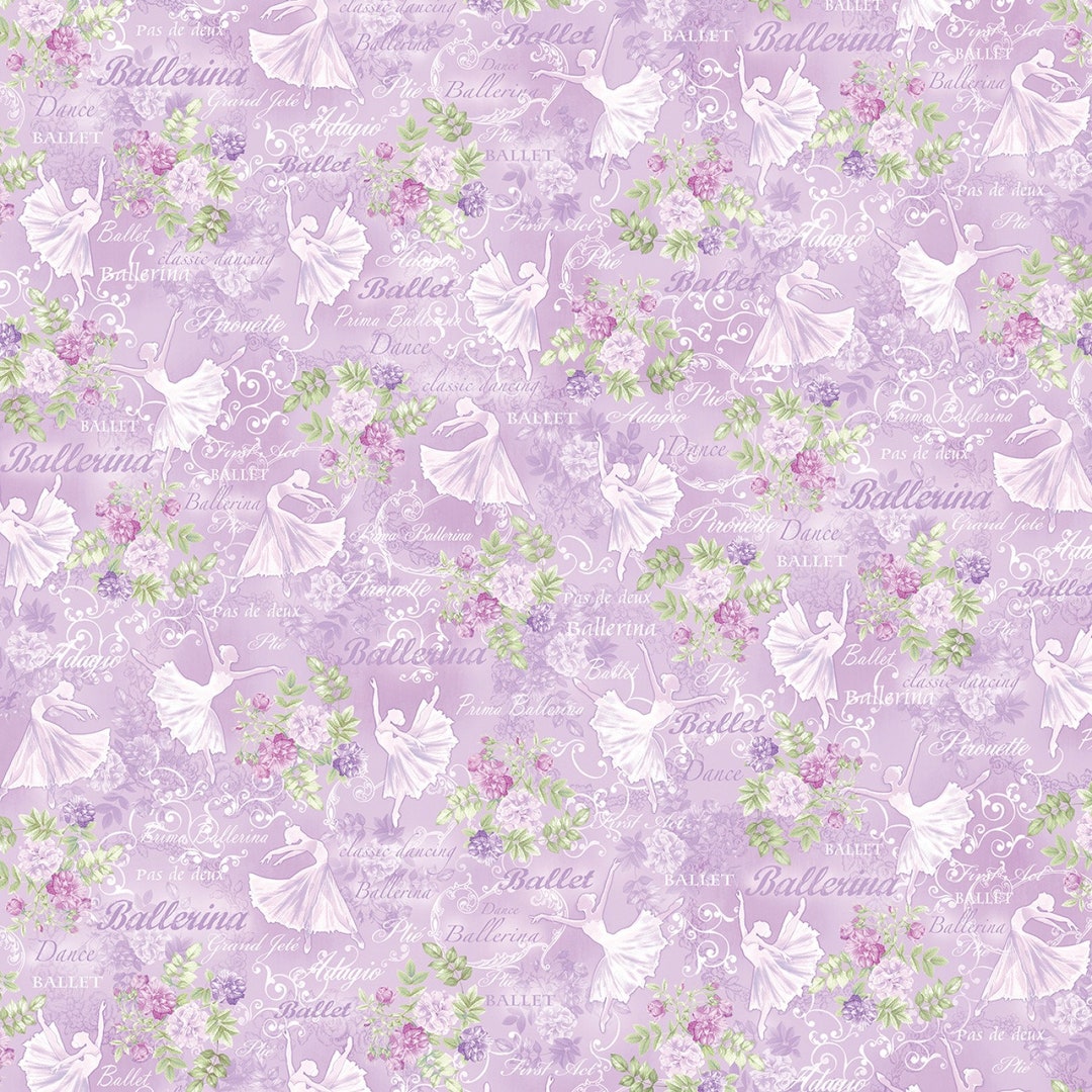 Ballet Theatre Pearlized Purple Fabric / Ballerina Fabric by the Yard ...