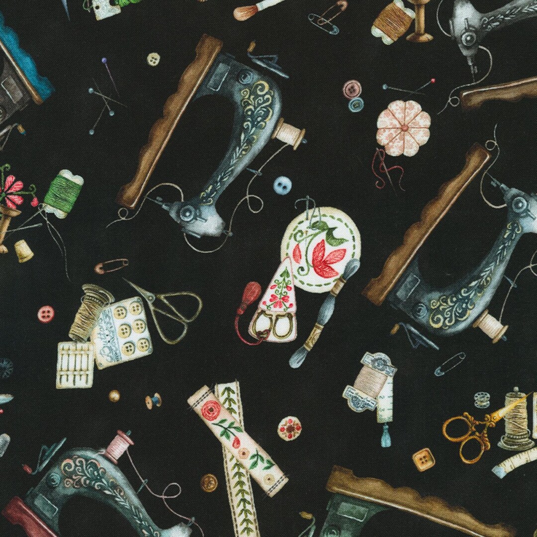 Sewing Machines Fabric by the Yard, Make It Sew Collection From Robert ...