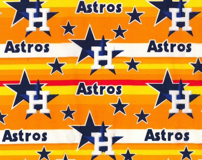 Houston Astros MLB Fabric / Major League Baseball Fabric by Fabric ...