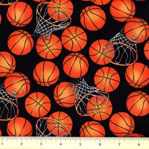 Basketball Fabrics / Basketball Yardage / Hoops by the Yard / Timeless ...