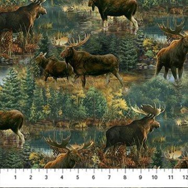 Moose Fabric - Etsy