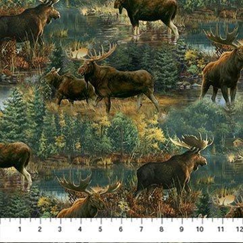 Moose Fabric - Etsy