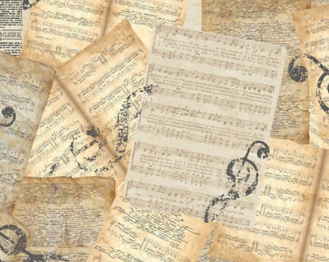 Music Fabric / My Classic Songs Music Fabric by the Yard by Blank ...