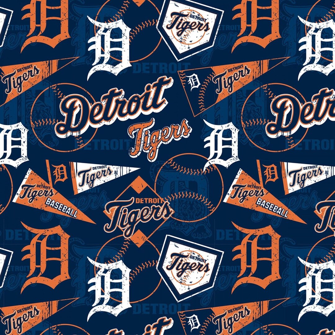 Detroit Tigers MLB Fabric / Major League Baseball Fabric Licensed by ...