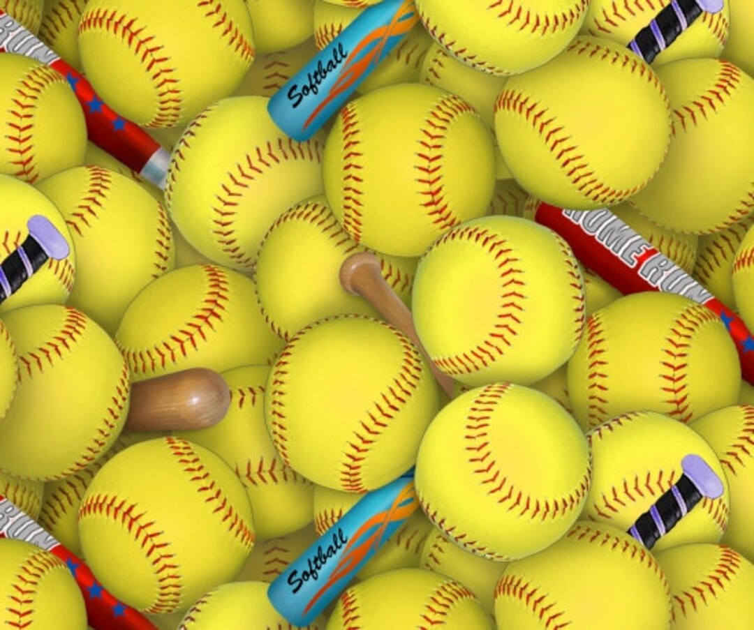 Softball Fabric by the Yard / Softball Fabric / Elizabeth Studio 426 ...