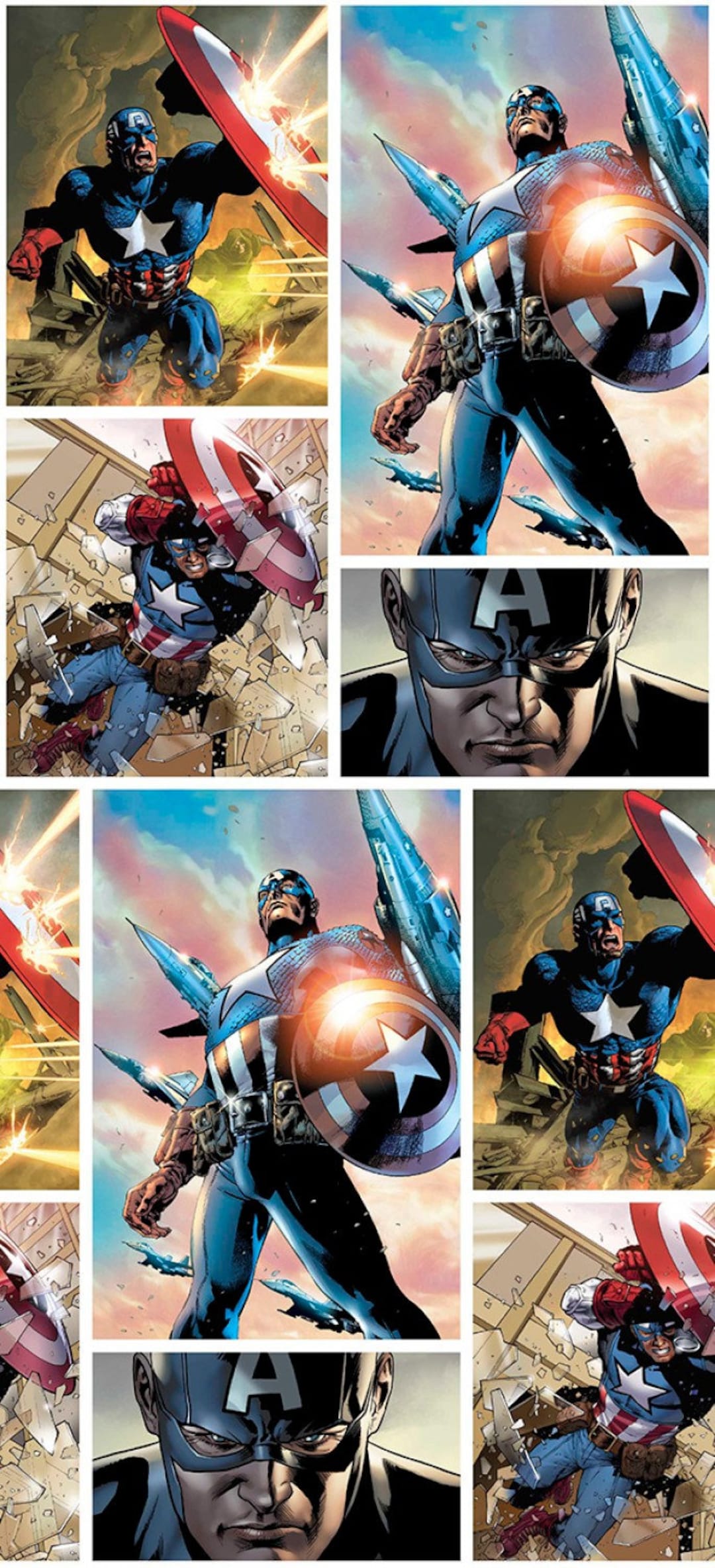 Marvel Captain America Comic Strip by SC Fabrics Marvel Collection ...