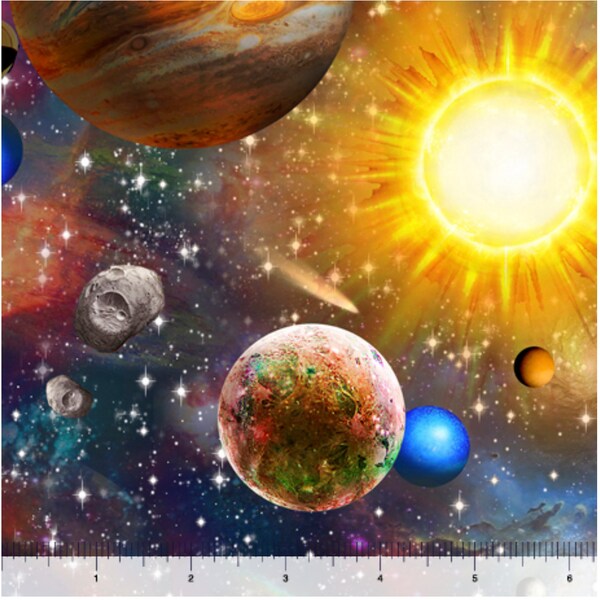 Planets Scenic Fabric - Etsy